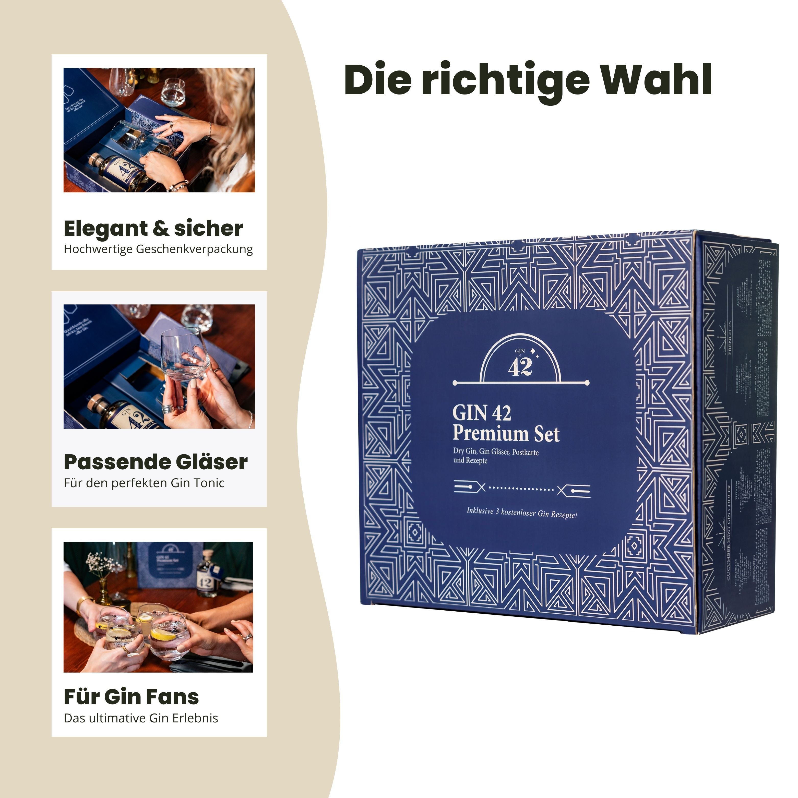 Gin 42 | Premium 2-in-1 Gin Geschenkset